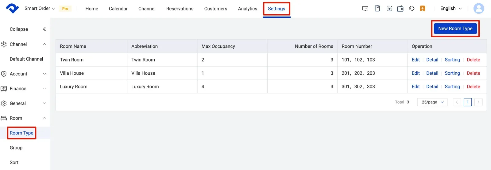 Initial Set Up in the Smart Order PMS